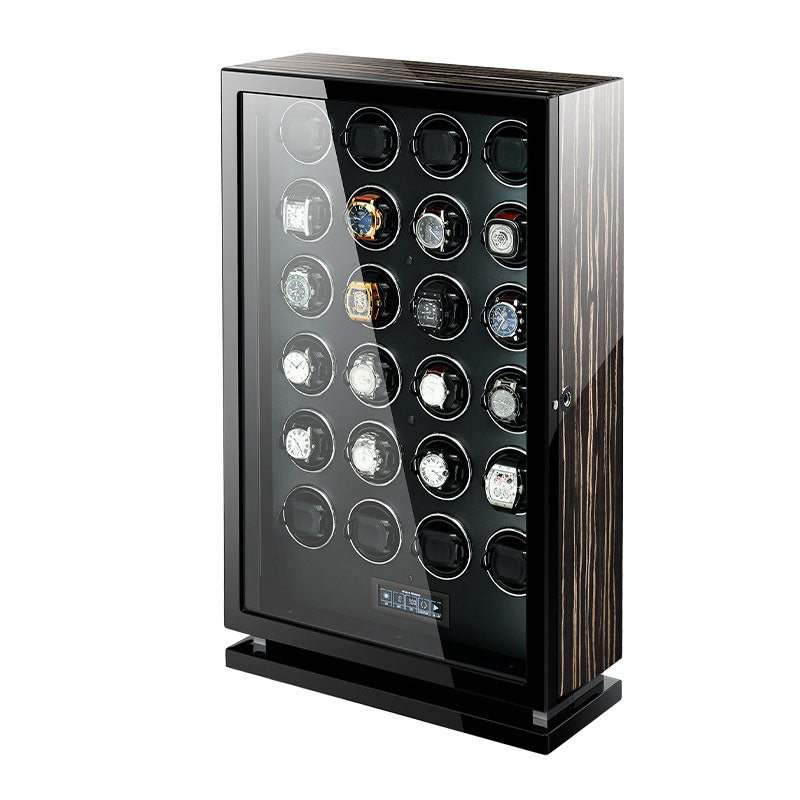 Premium Smart 24 Watch Winder - Striped Ebony Wood – URORO